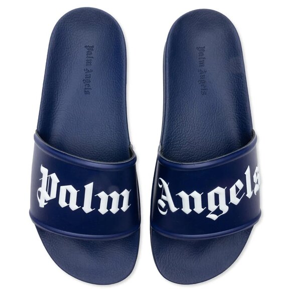 Palm Angels | Shoes | Palm Angels Logo Pool Slide Sandals Mens | Poshmark